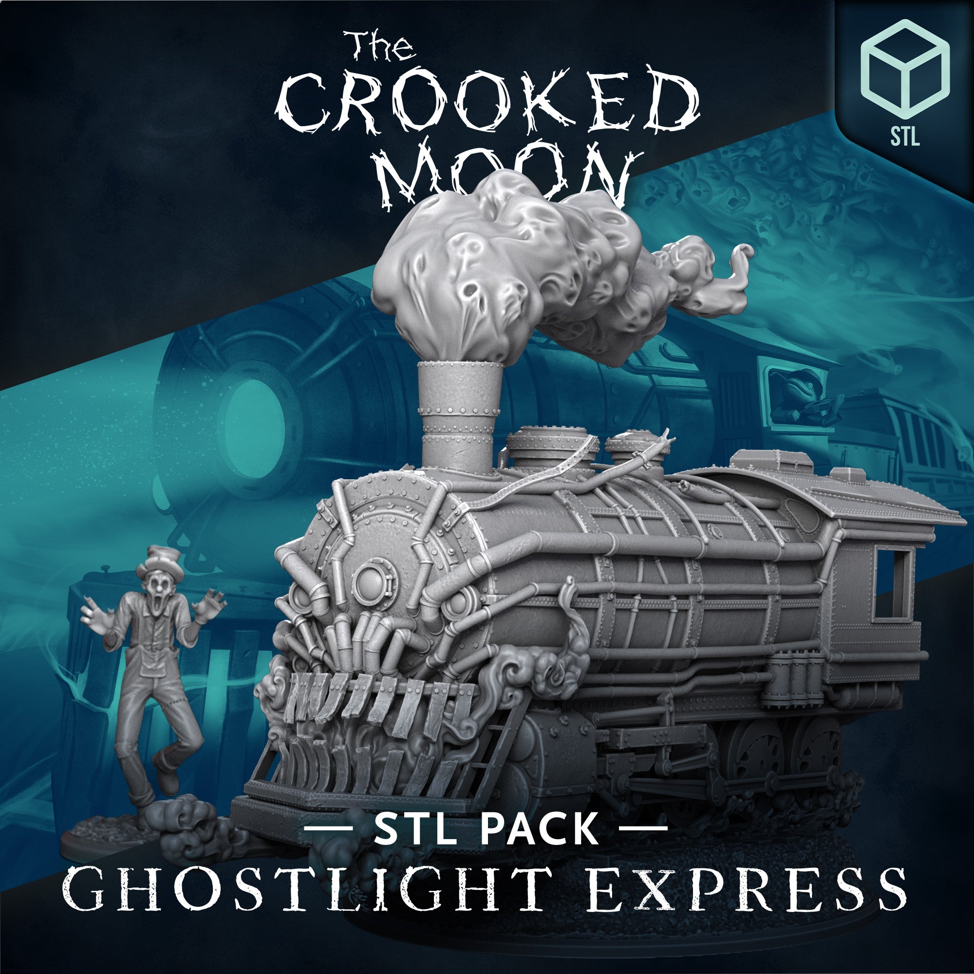 Crooked Moon - Ghost Train Boss & Minions Miniatures Pack [PRE-ORDER ...