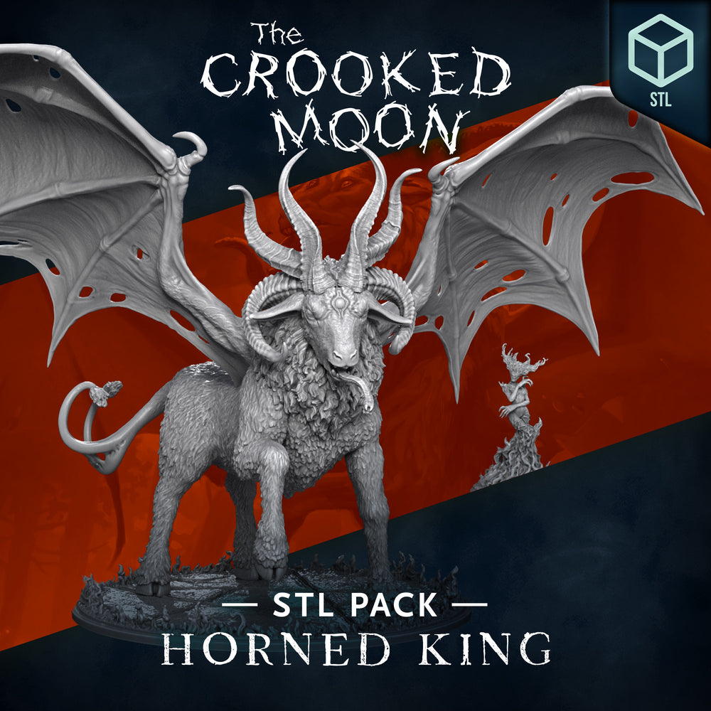 Crooked Moon - Horned King Boss & Minions Miniatures Pack [PRE-ORDER ...