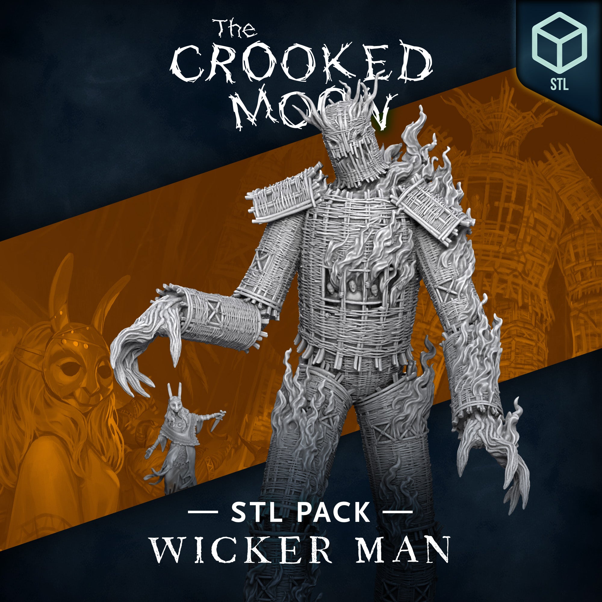 Crooked Moon - Wicker Man Boss & Minions Miniatures Pack [PRE-ORDER ...