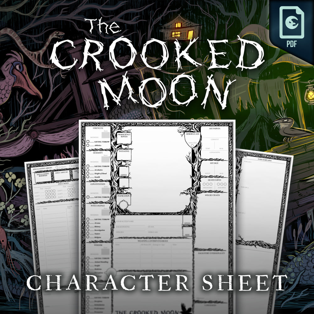 Crooked Moon Printable Character Sheets and Handouts – Avantris ...